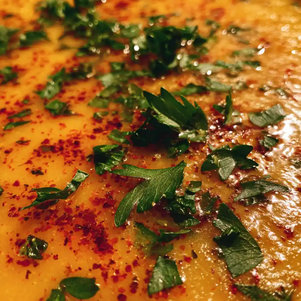 Lebanese Red Lentil Soup With Cumin And Lemon