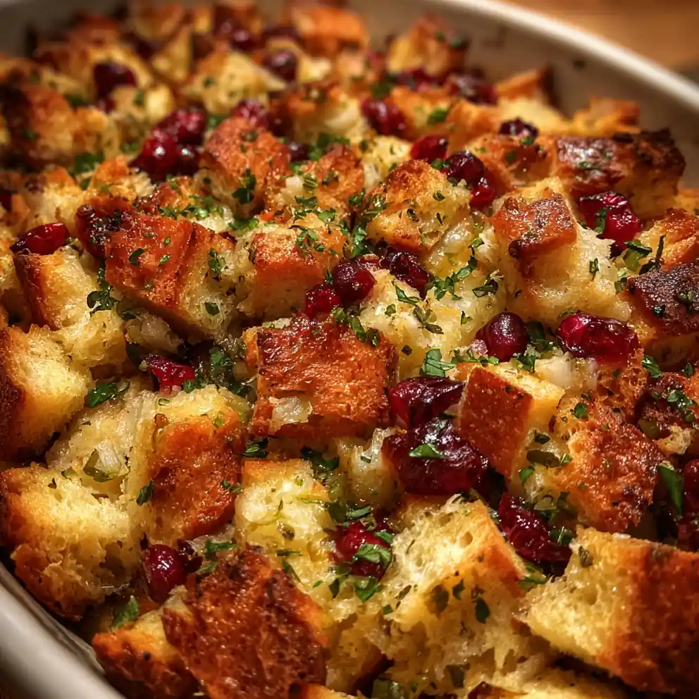 Bread Stuffing Recipe With Sage Cranberry Jewels