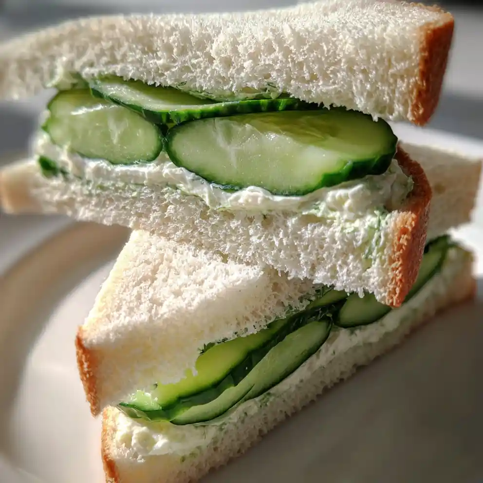 Cucumber Sandwich Recipe Easy With Dill-Lime Green Spread