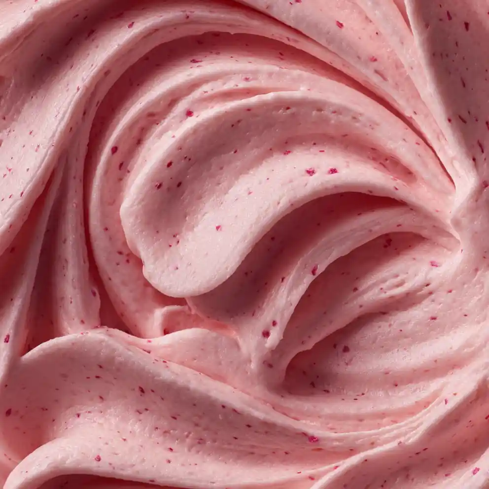 Strawberry Icing Recipe Glossy Pink Swirl With Freeze-Dried Dust