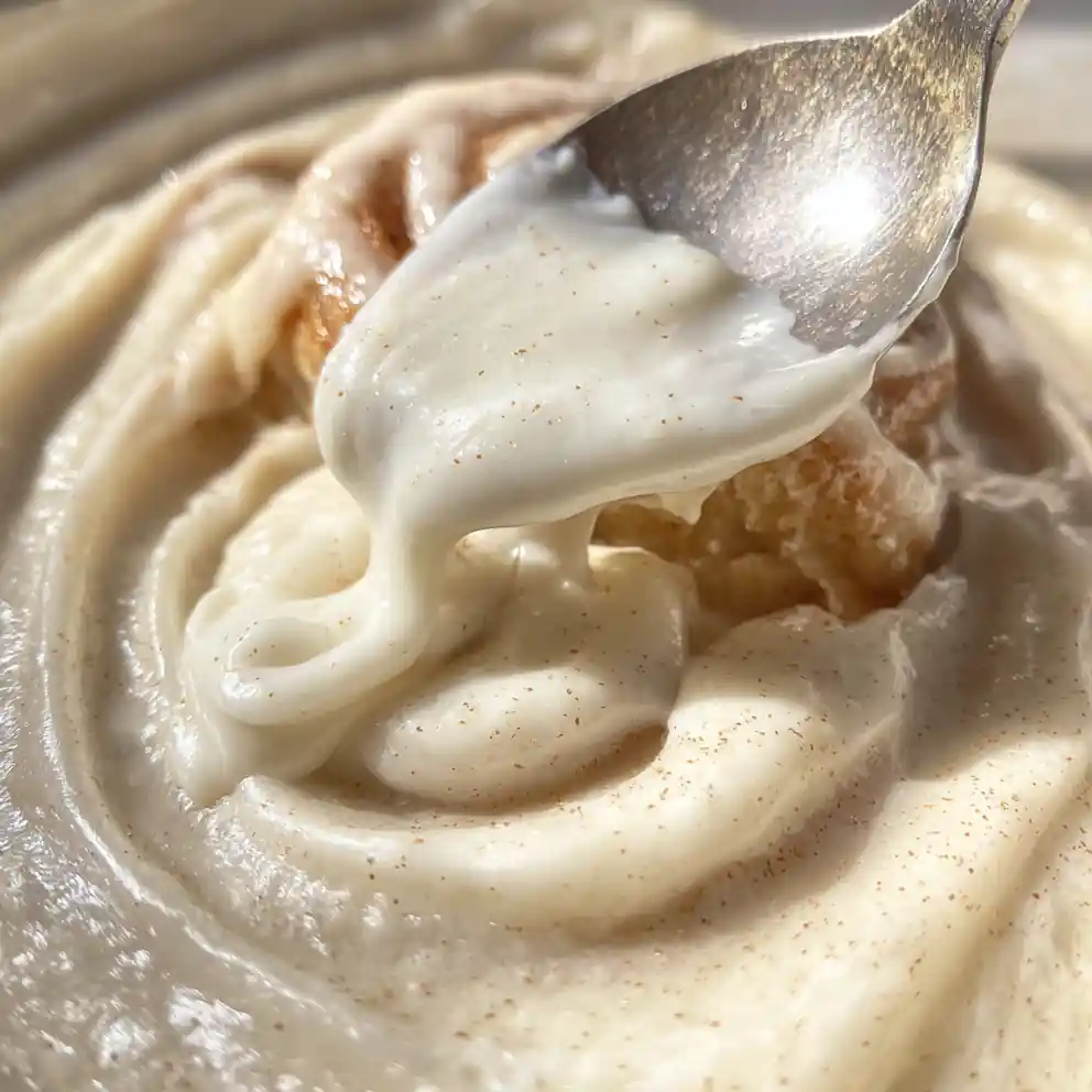 Cinnamon Bun Icing Recipe Thick White Drizzle