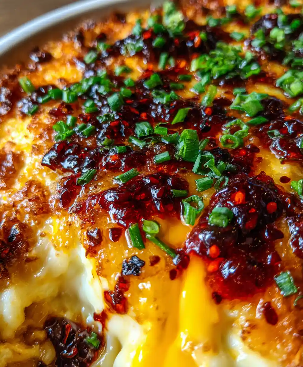 korean corn cheese recipe with Smoked Paprika & Crispy Chili Oil