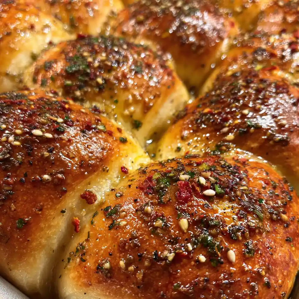 parker rolls recipe with Za'atar and Olive Oil Drizzle