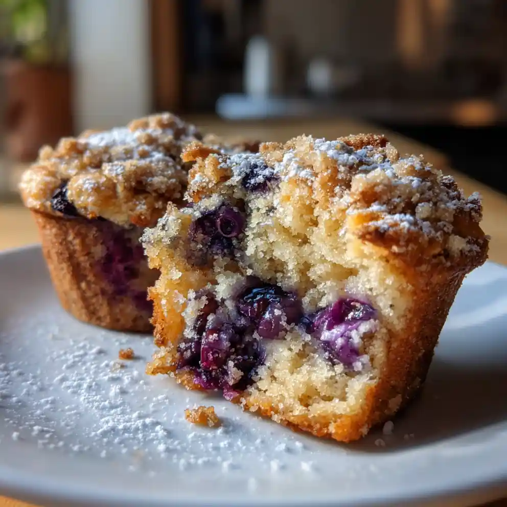 blueberry muffin recipe with Cardamom Brown Butter Streusel