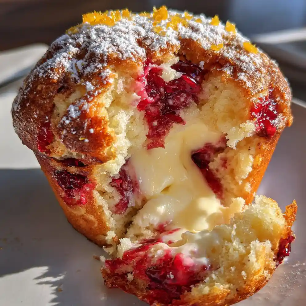 high protein muffin recipe with Cranberry Orange Cream Cheese Swirl