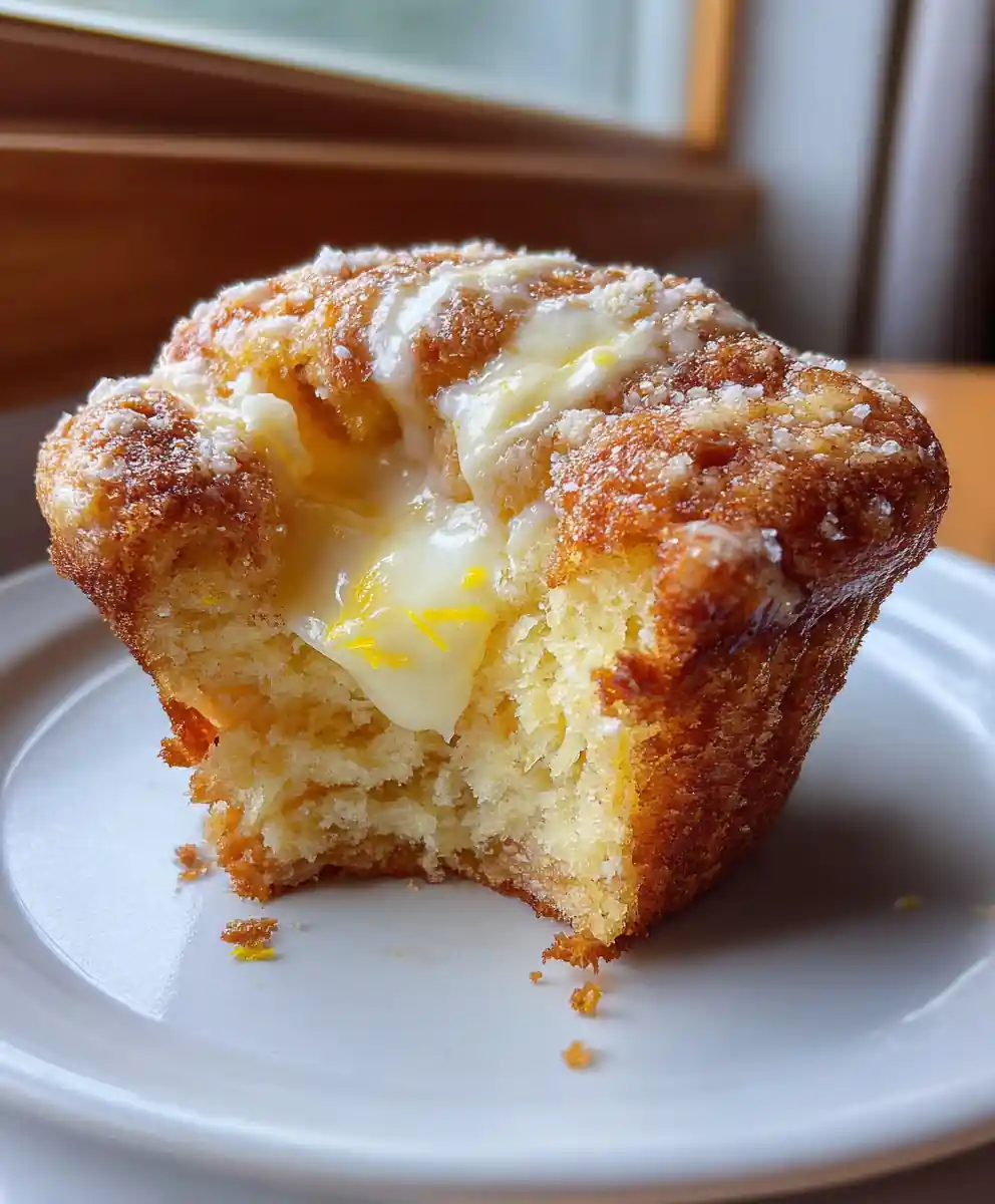 lemon muffin recipe with a vibrant Lemon-Cardamom Cream Cheese Swirl