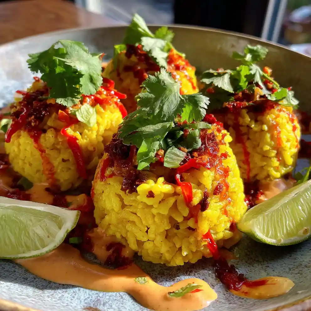 yellow rice recipe with Smoky Red Pepper Ribbons